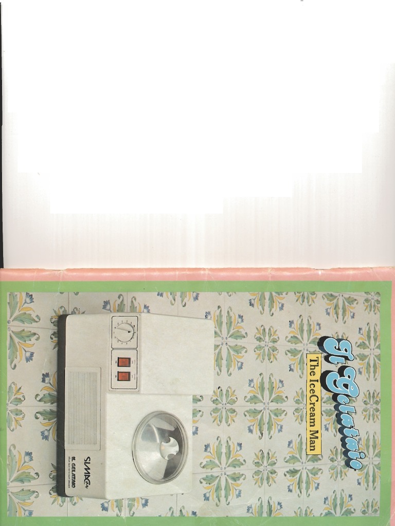Simac Il Gelataio The Ice Cream Man Manual PDF | PDF