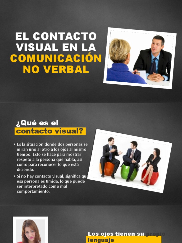El Contacto Visual en La Comunicación No Verbal | PDF | Comunicación no ...