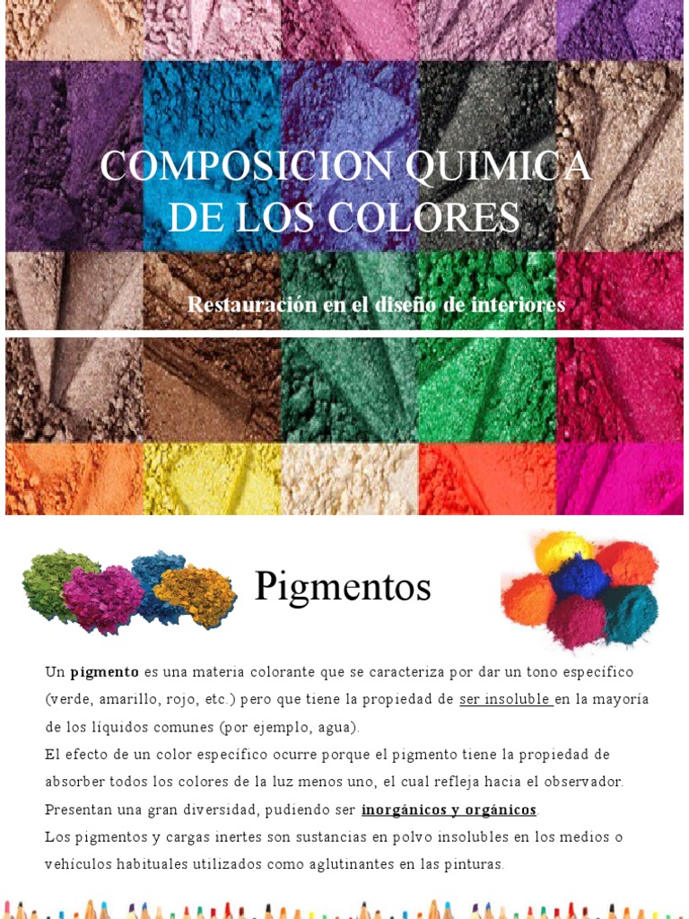Composicion Quimica de Los Colores | PDF | Pigmento | Color