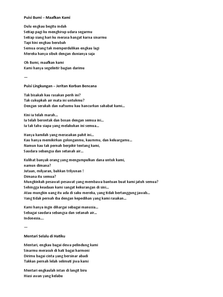 Puisi Bumi | PDF