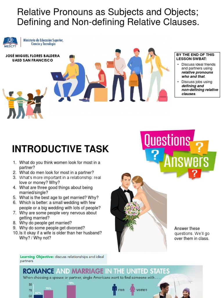 WEEK 2 Relative Pronouns As Subjects and Objects | PDF | Pronoun ...