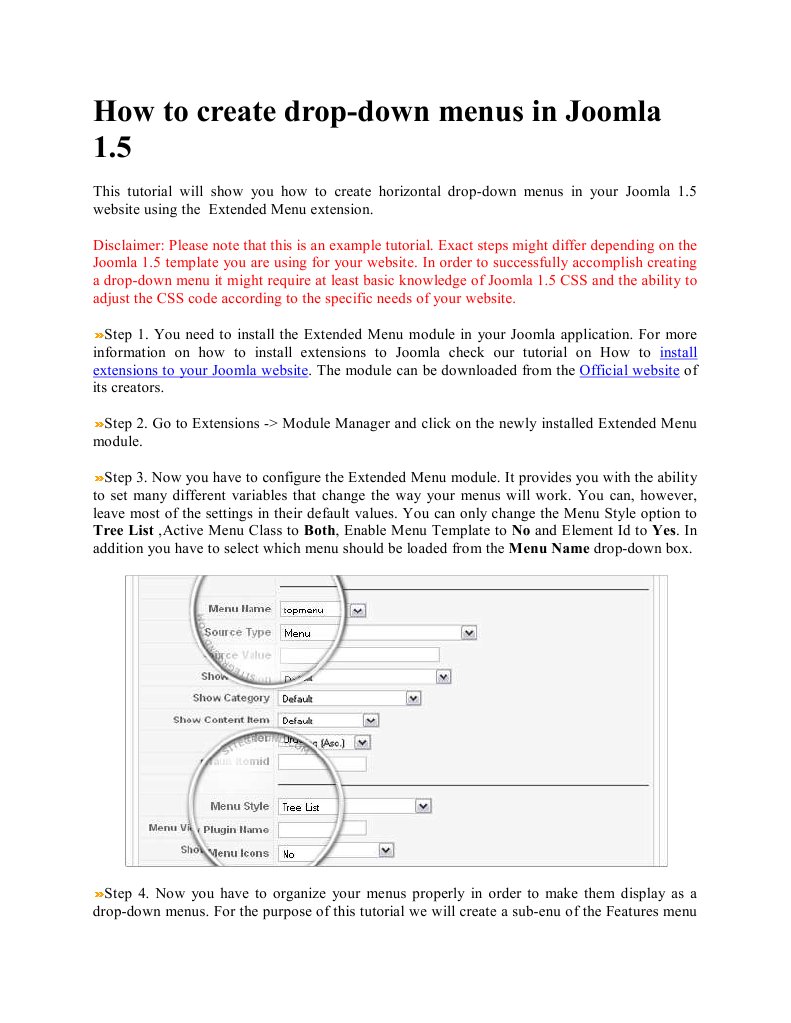 How To Create Drop | PDF | Joomla | Menu (Computing)