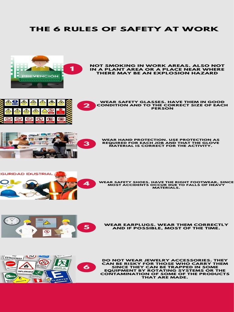 The 6 Rules of Safety at Work | PDF