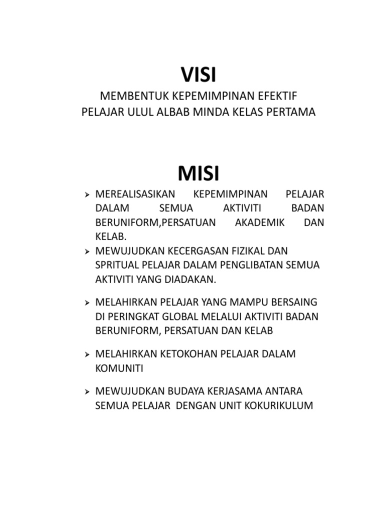 Visi N Misi Badminton | PDF
