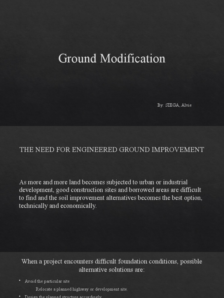 Ground Modification | PDF | Soil | Cement