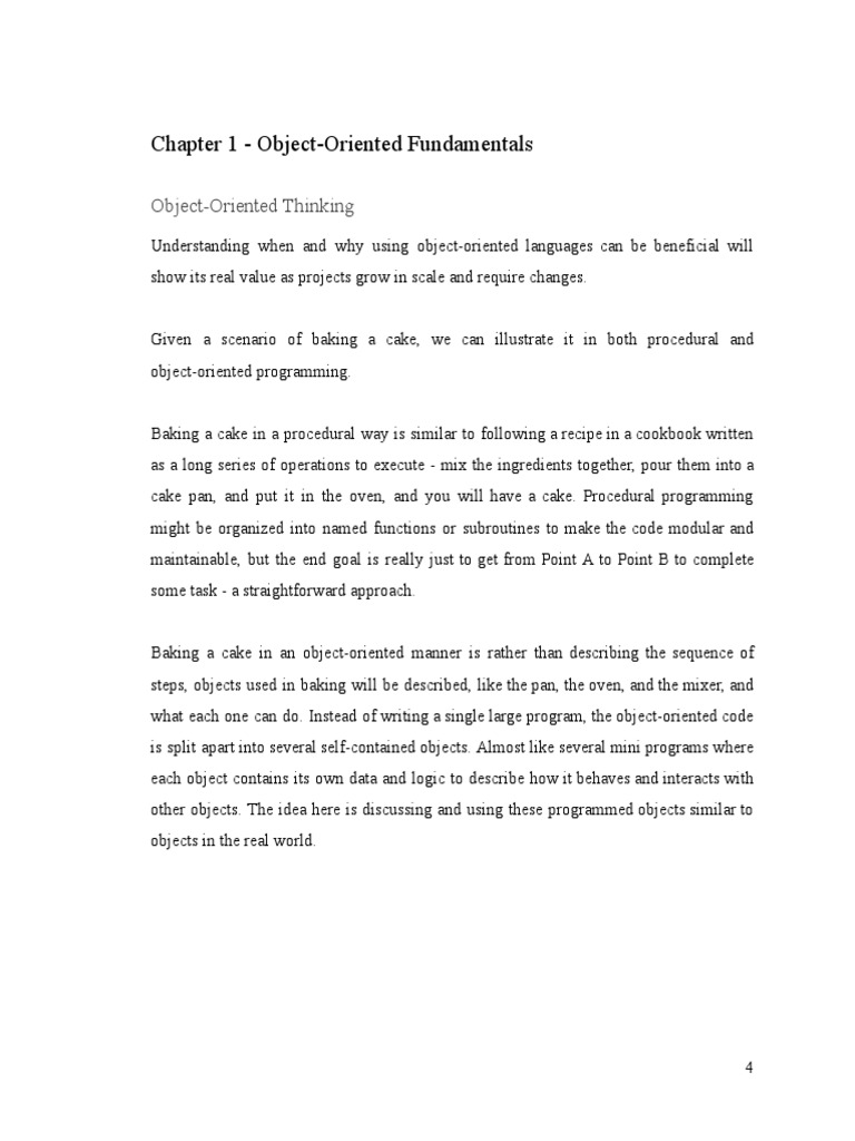 Chapter 1 - Object-Oriented Fundamentals | PDF | Inheritance (Object ...