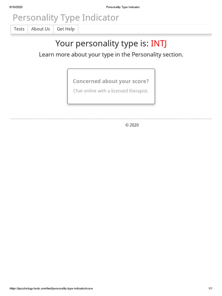Personality Type Indicator PTI PDF | PDF