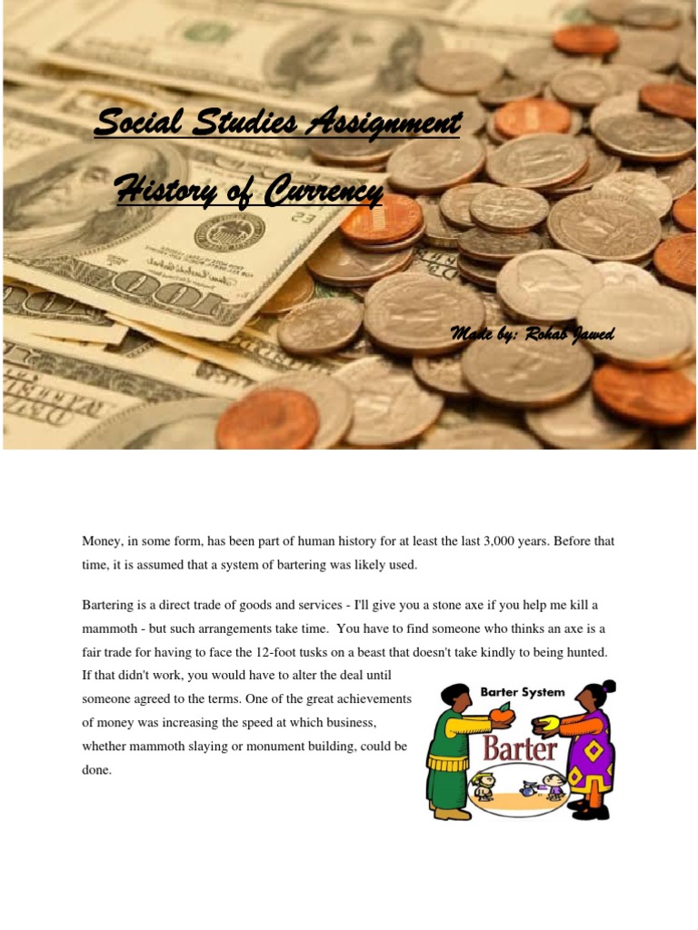 Social Studies Assignment | PDF | Coins | Cash