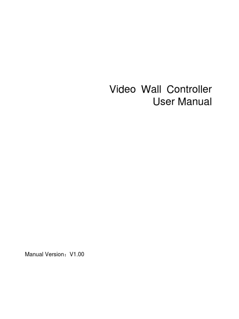 DMC8000 Video Wall Controller User Manual-V1.00 | PDF | Ip Address ...
