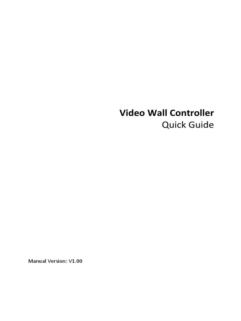 DMC8000 Video Wall Controller Quick Guide-V1.00 | PDF | Electromagnetic ...