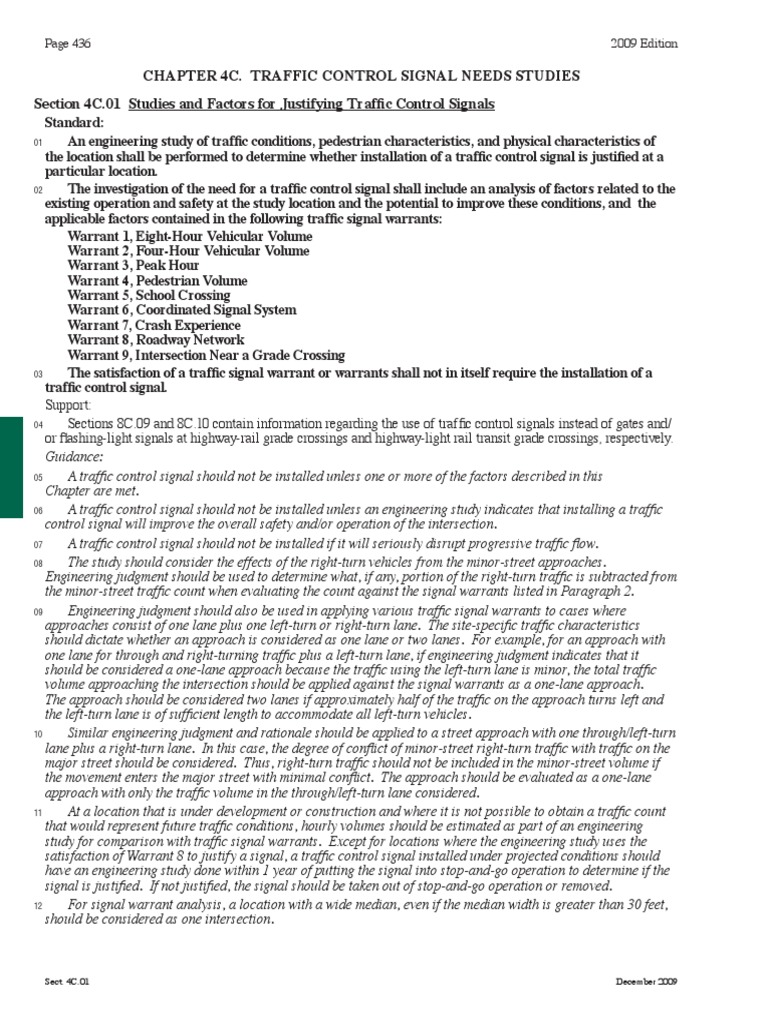 Traffic Signal Warrants MUTCD PDF | PDF | Pedestrian Crossing | Traffic