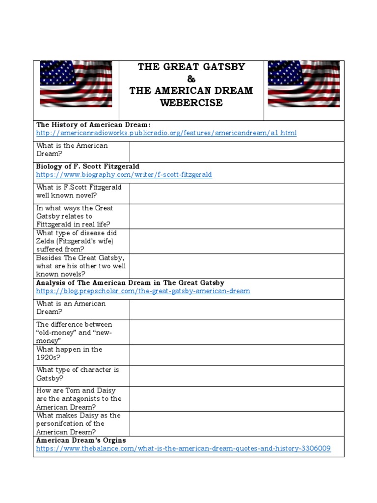 The Great Gatsby and the American Dream | PDF