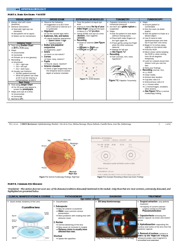 Ophthalmology OSCE Review Guide | PDF | Glaucoma | Diseases Of The Eye ...