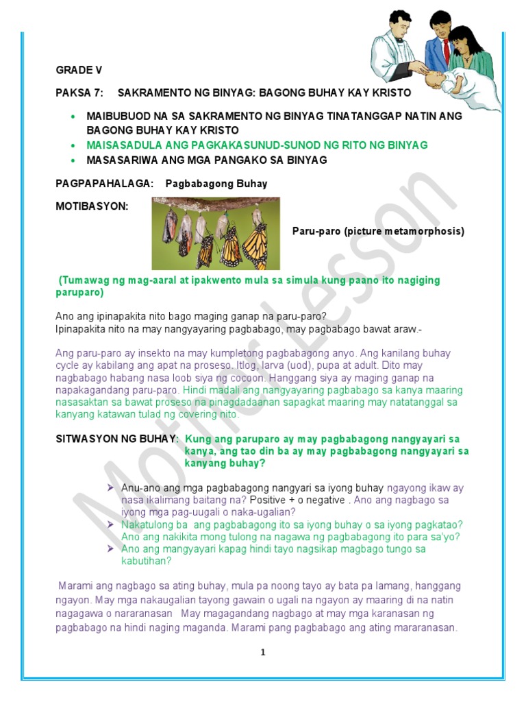 Lesson 7 Sakramento NG Binyag Final Edited | PDF