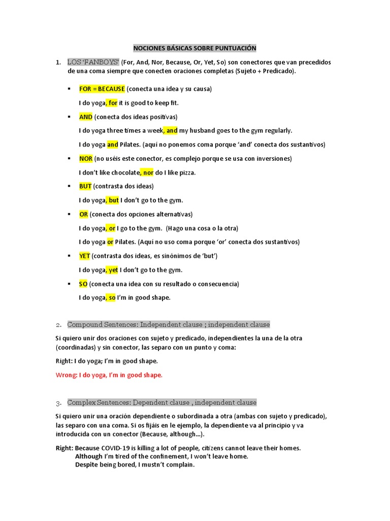 Nociones Básicas Sobre Puntuación | PDF | Syntax