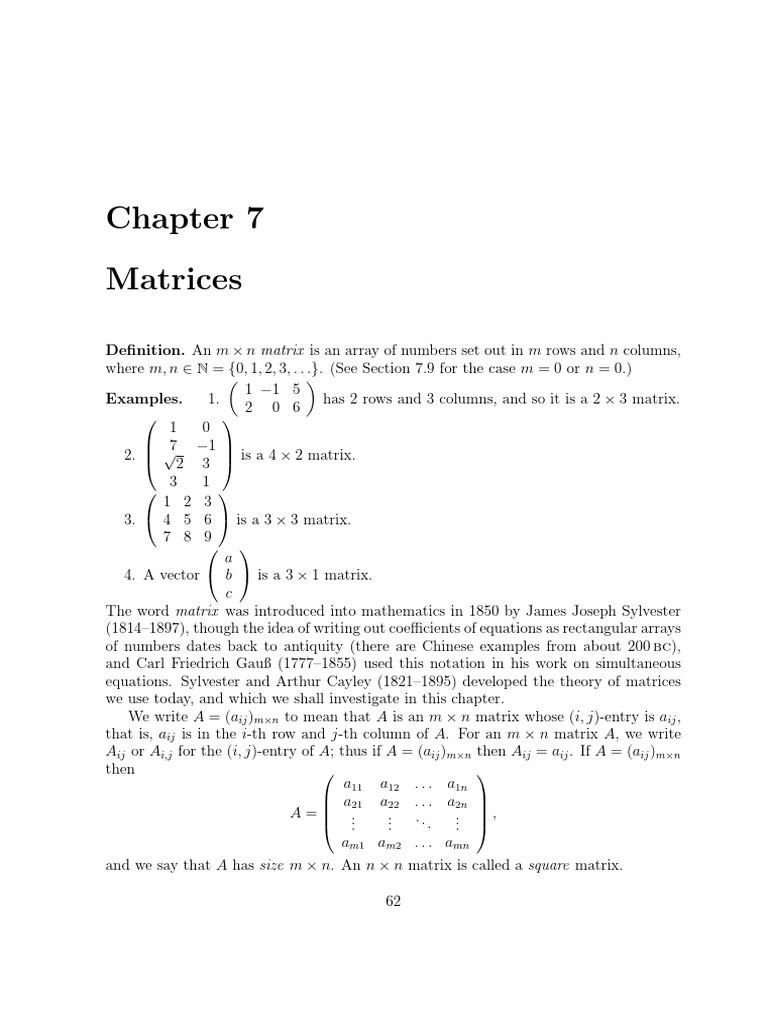 Matrices: Ij M×N Ij Ij Ij I, J Ij M×N Ij Ij Ij M×N | PDF | Matrix ...