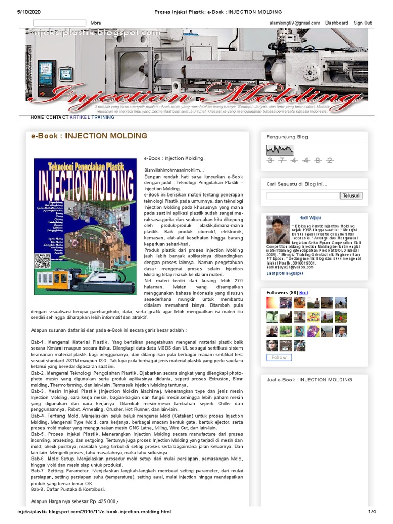Proses Injeksi Plastik - Ebook - INJECTION MOLDING | PDF