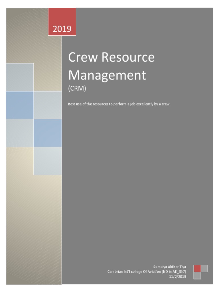 Crew Resource Management | PDF | Aviation | Cognition