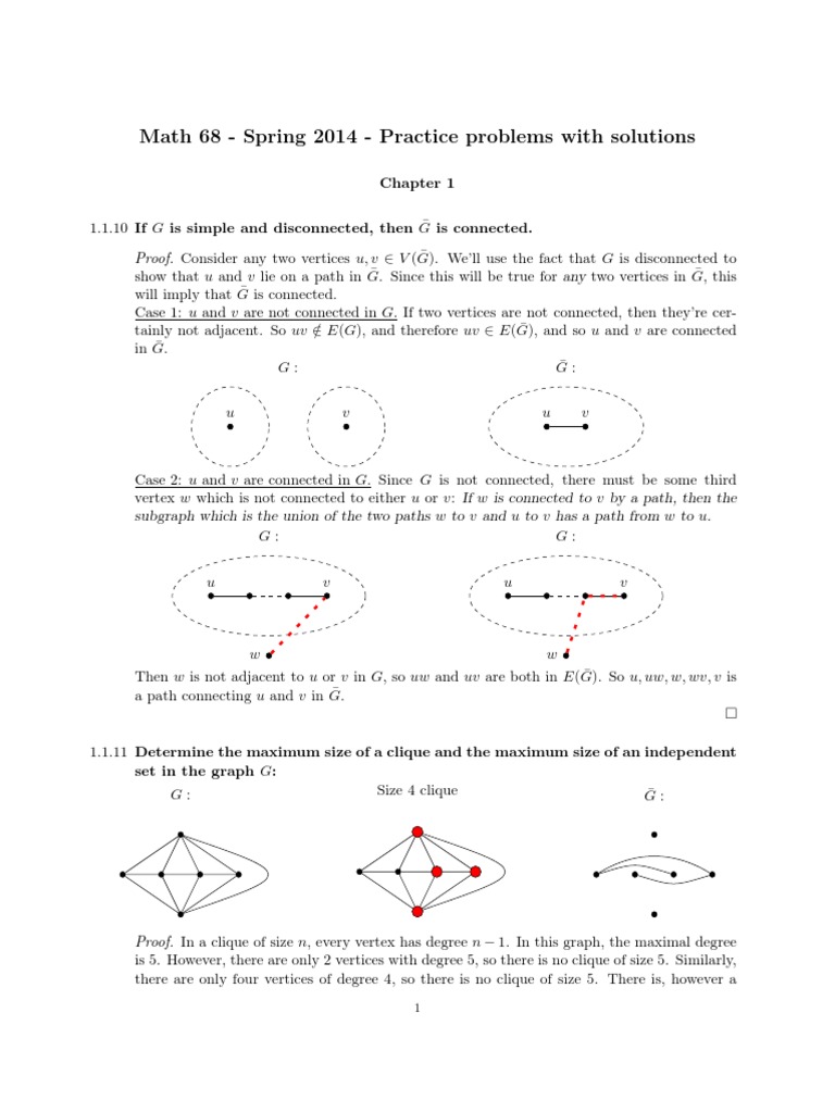 Solutions Practice Problems PDF | PDF | Vertex (Graph Theory ...