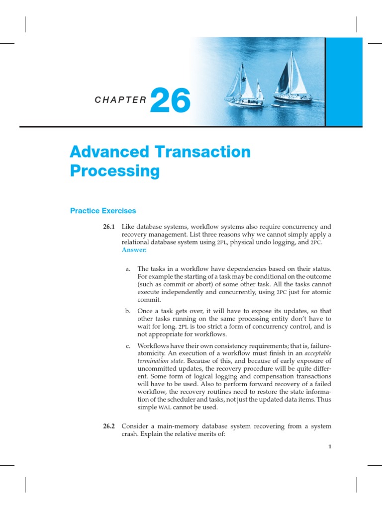 Advanced Transaction Processing: Practice Exercises | PDF | Real Time ...