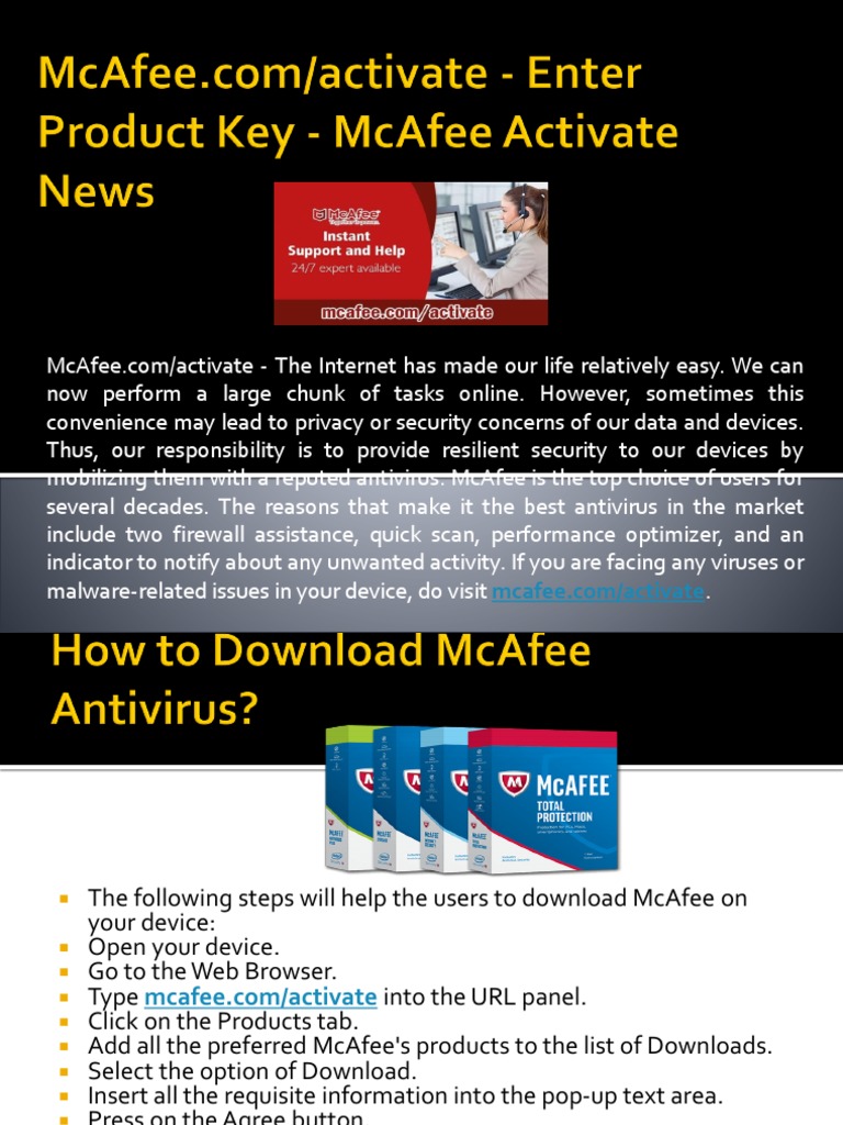 McAfee Activation Guide for Users | PDF