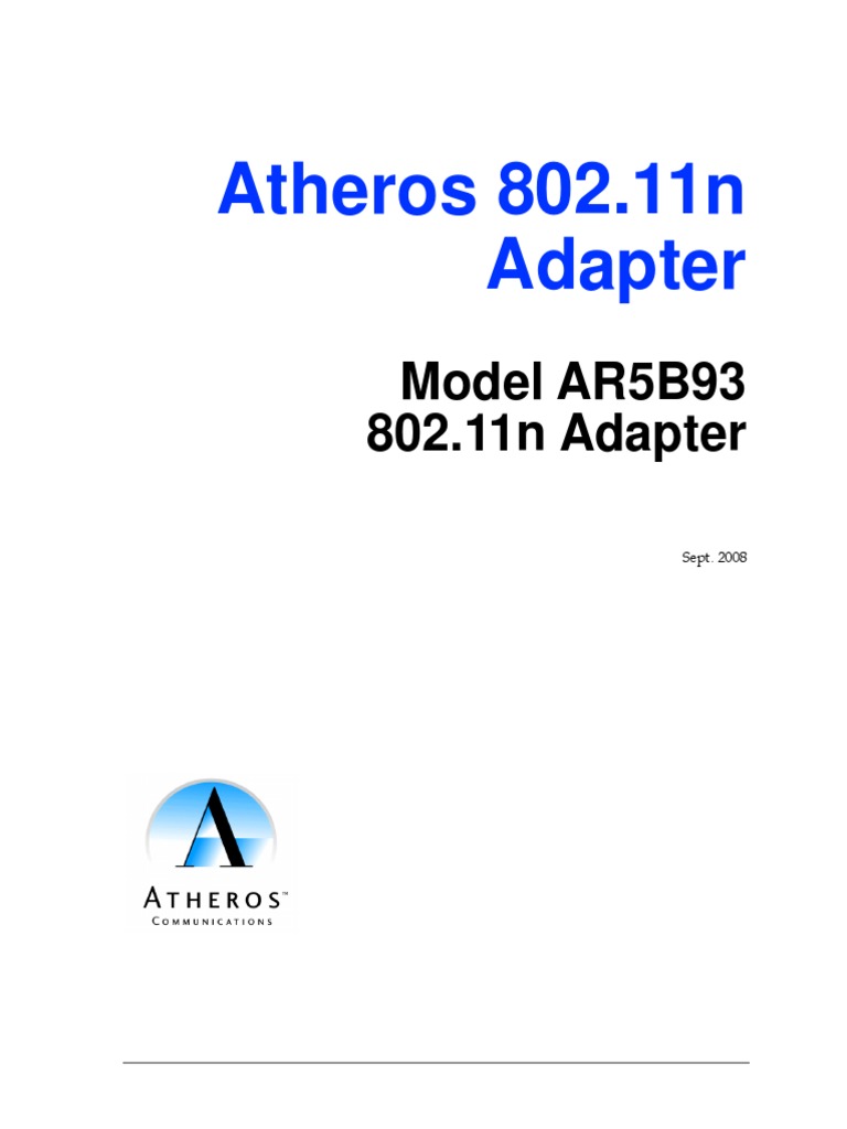 Atheros Ar5b93 | PDF | Wireless Access Point | Wireless Lan