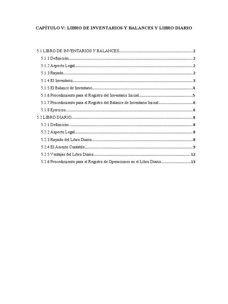Libro de Inventarios y Balances | PDF | Hoja de balance | Contabilidad