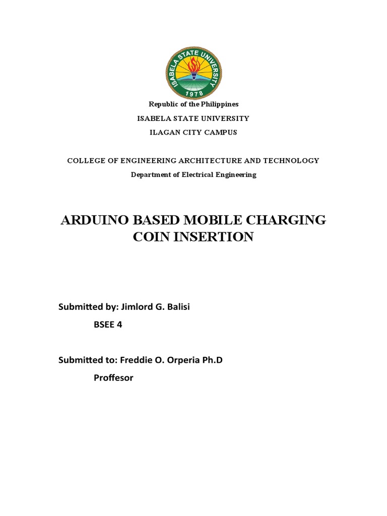 Arduino Based Mobile Charging Coin Insertion | PDF