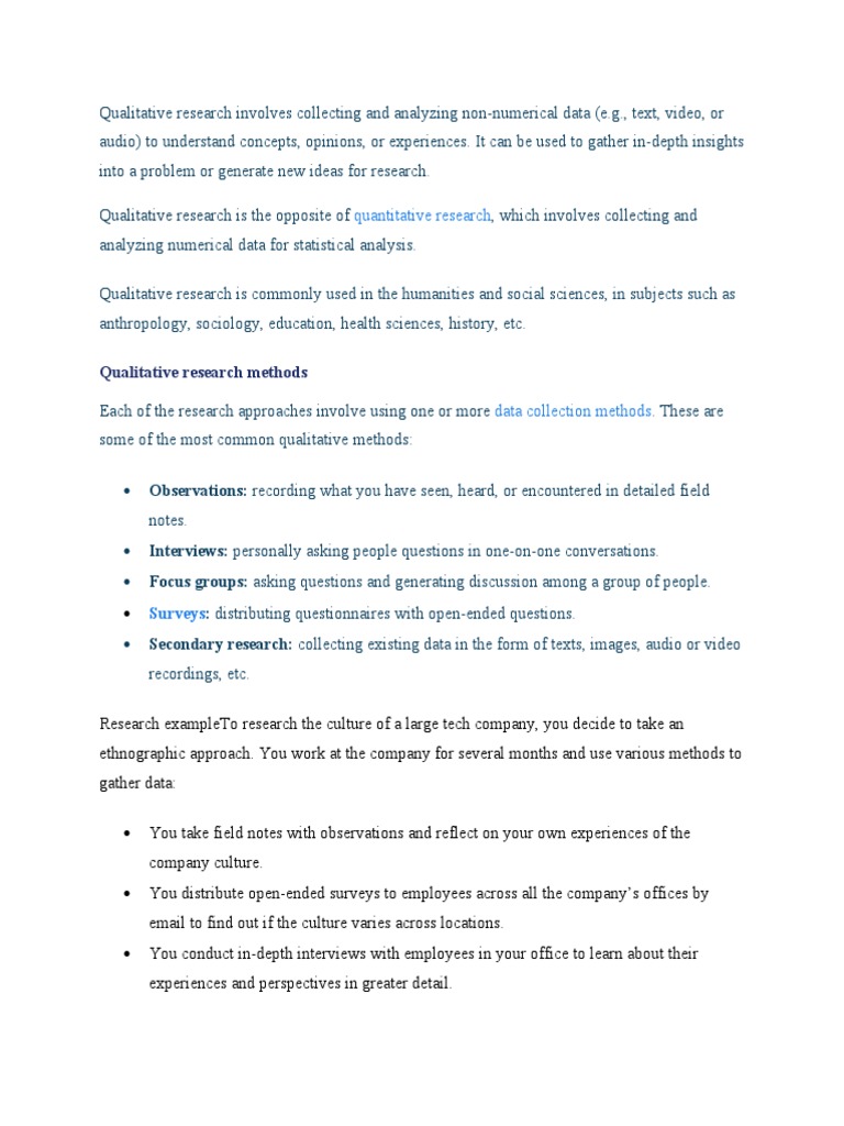 Qualitative Research Methods | PDF | Qualitative Research ...