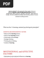 14 Learner-Centered: Psychological Principles | PDF | Metacognition ...