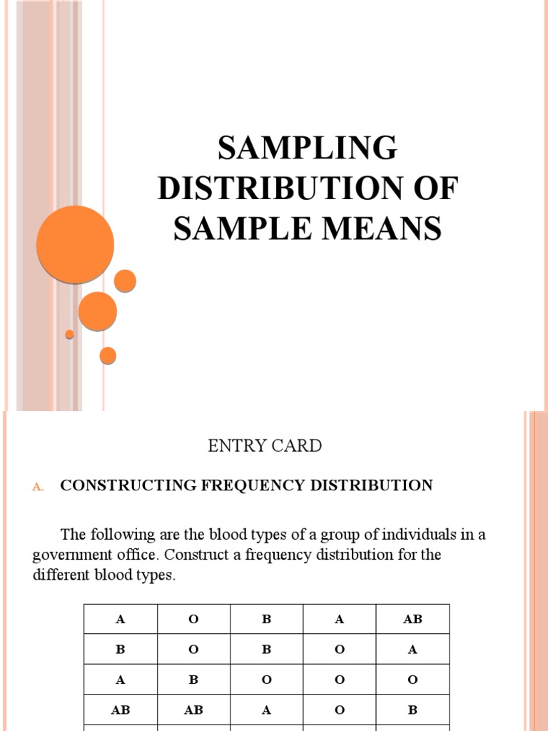 Sampling Distribution of Sample Means (Gorospe) | PDF | Mean ...