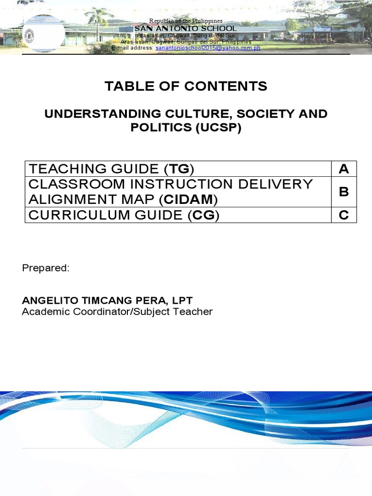 Peac-Table of Contents | PDF | Curriculum | Behavior Modification