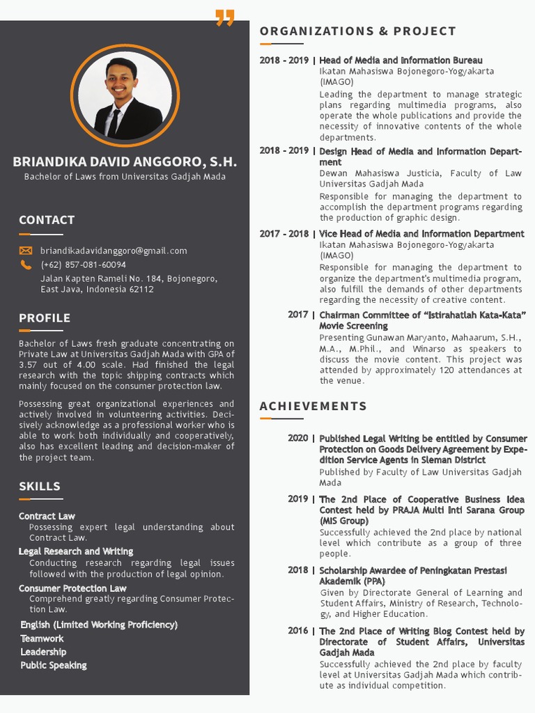 Ter - NEW - CV David - Inggrisvers PDF | Download Free PDF | Cognition | Communication