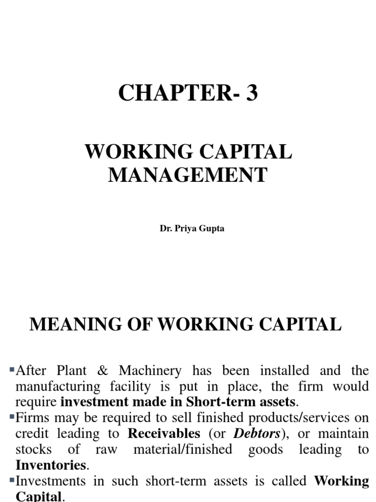 Chapter-3 - Working Capital MGT | PDF | Working Capital | Credit