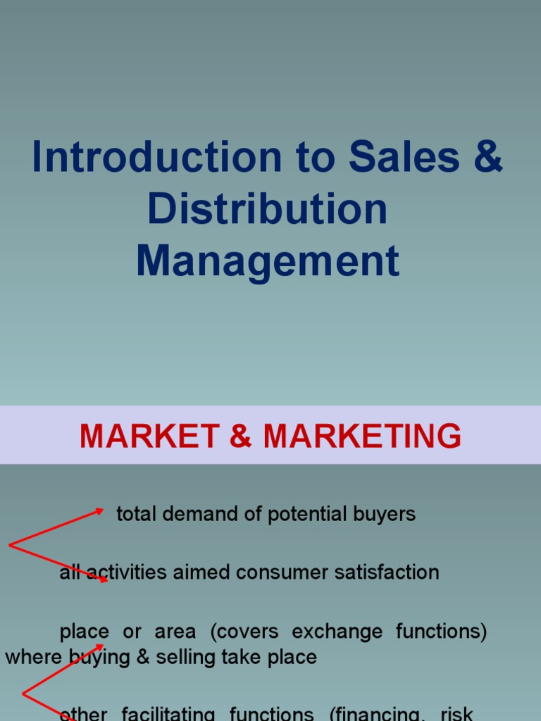 Introduction To Sales & Distribution Management | PDF | Sales | Direct ...