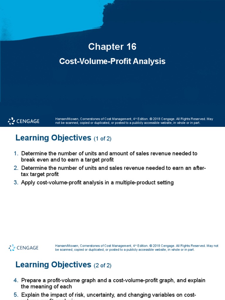 1-CVP Analysis | PDF | Cost Accounting | Accounting