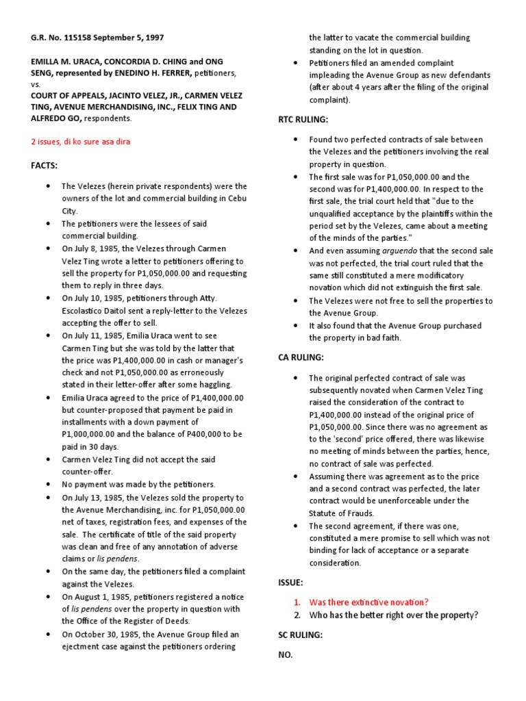 RTC Ruling:: 2 Issues, Di Ko Sure Asa Dira | PDF | Law Of Obligations ...