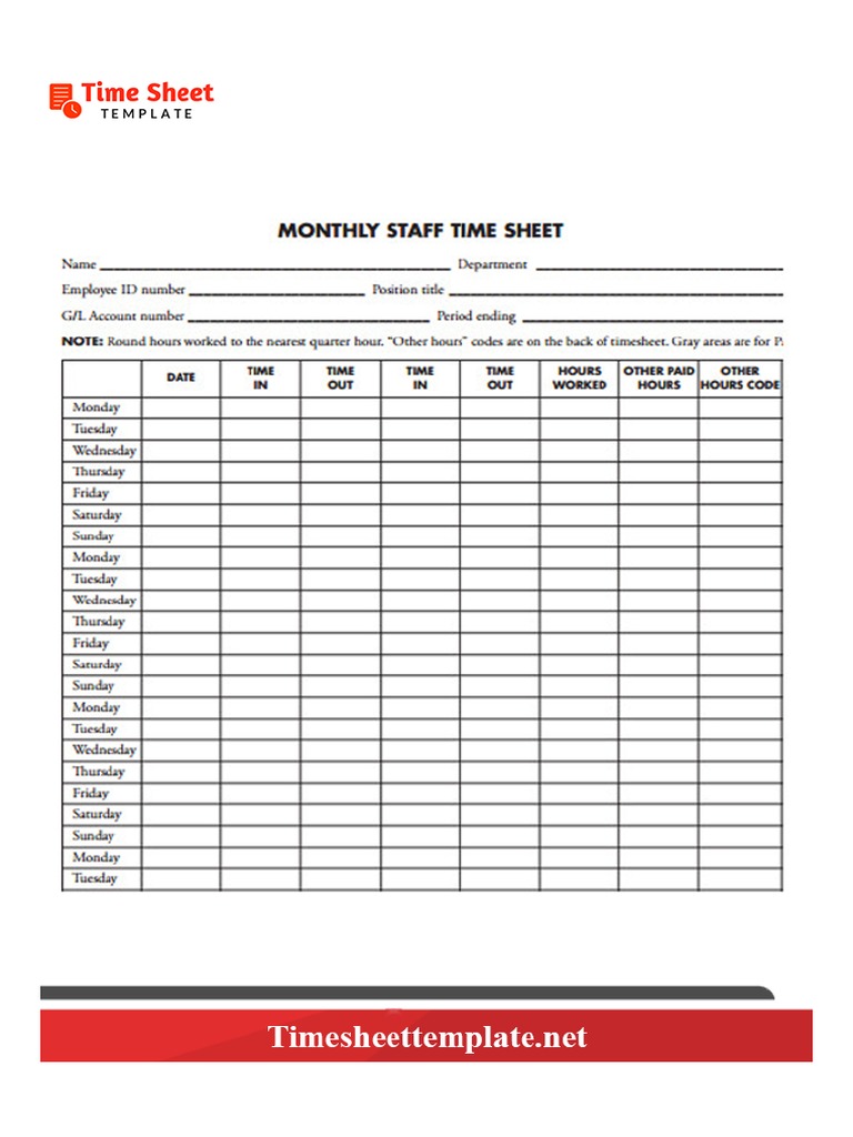 Time Sheet Template | PDF