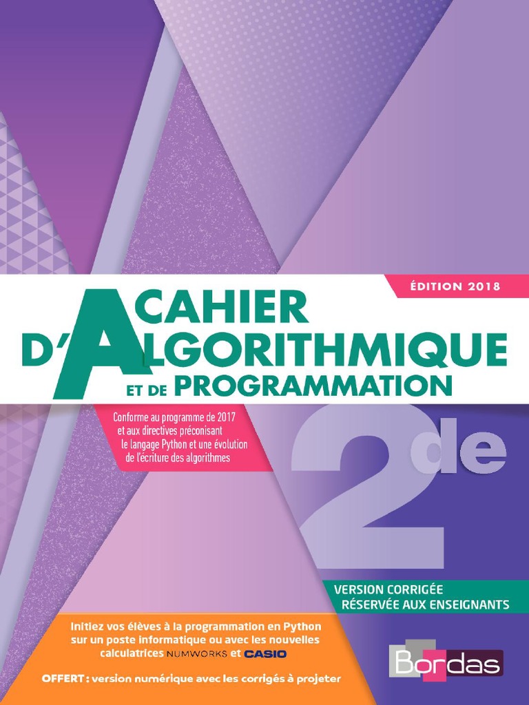 Cahier D'algorithmique Et de Programmation PDF | PDF