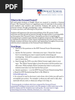 IB Personal Project Ideas 1 | PDF