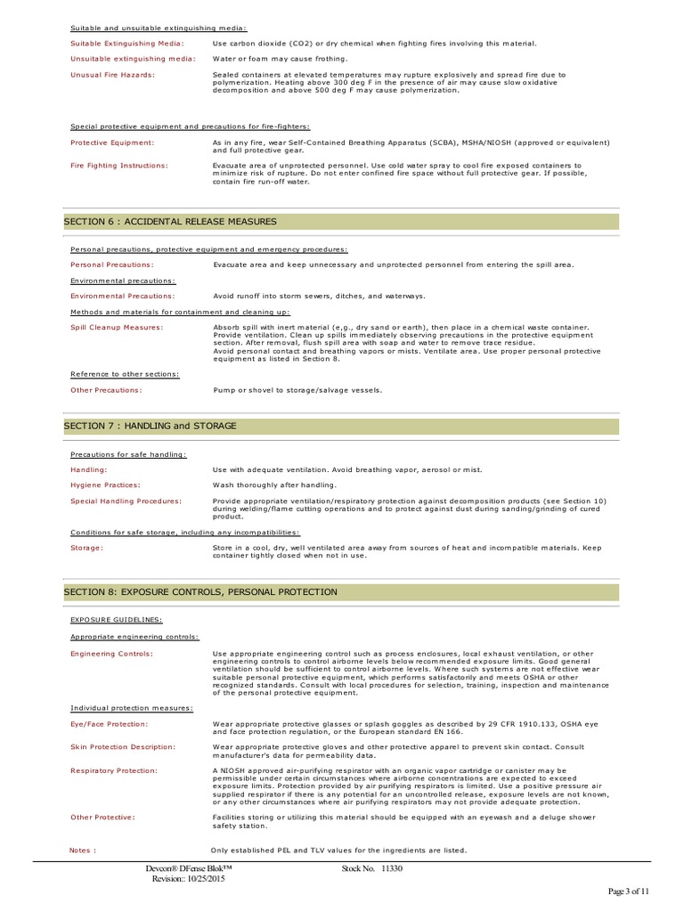 SDS3 PDF | PDF | Firefighting | Safety