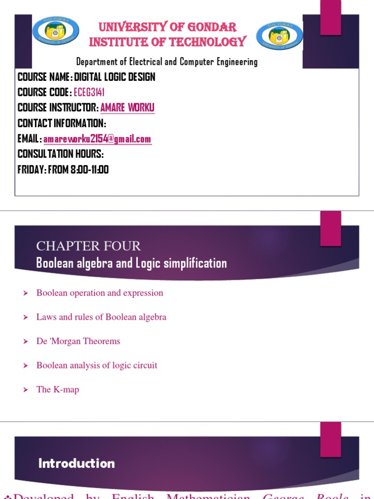 Cha 4 | Descargar gratis PDF | Boolean Algebra | Teaching Mathematics