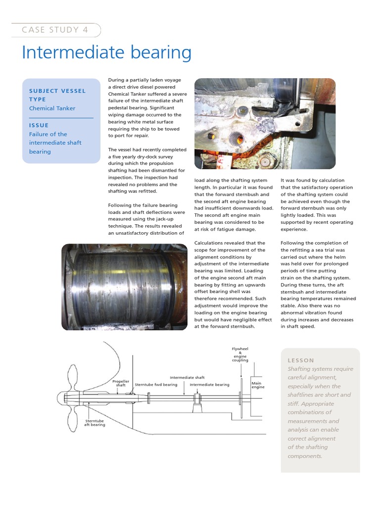 Intermediate Bearing: Case Study 4 | PDF | Propeller | Bearing (Mechanical)