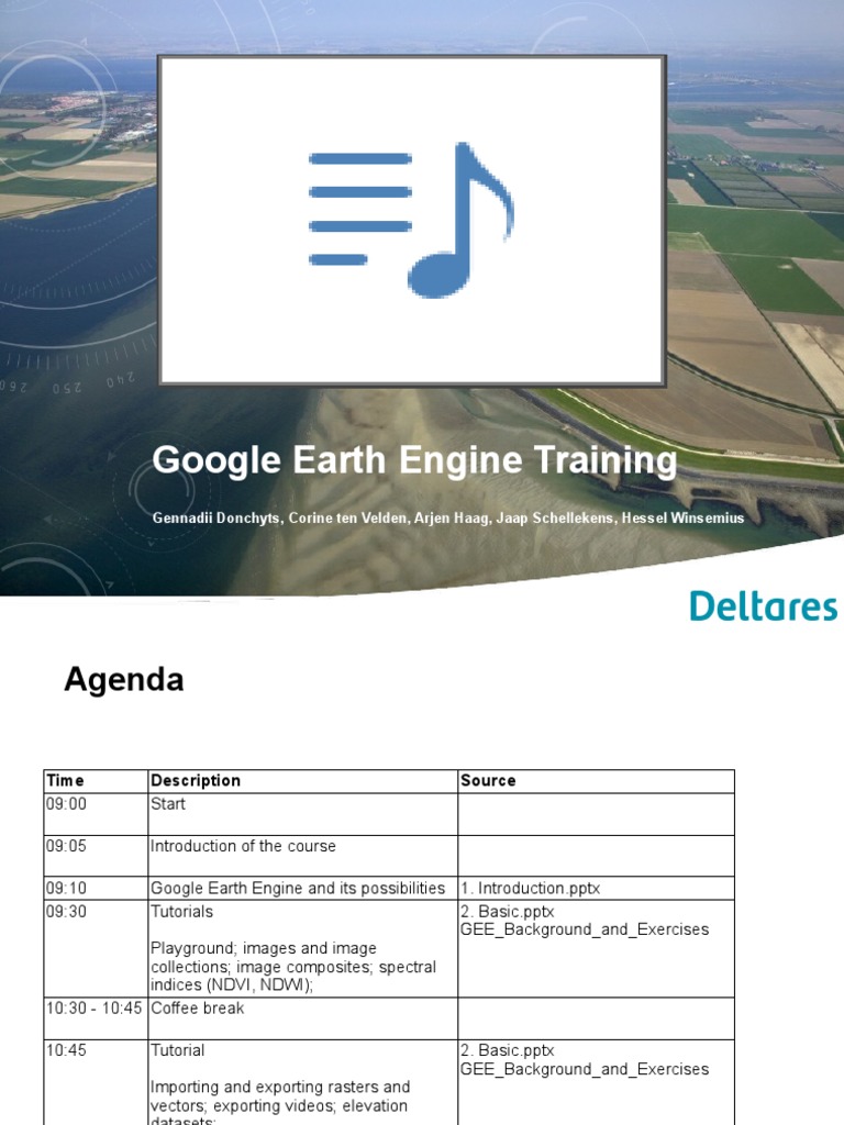 Google Earth Engine Training: Gennadii Donchyts, Corine Ten Velden ...