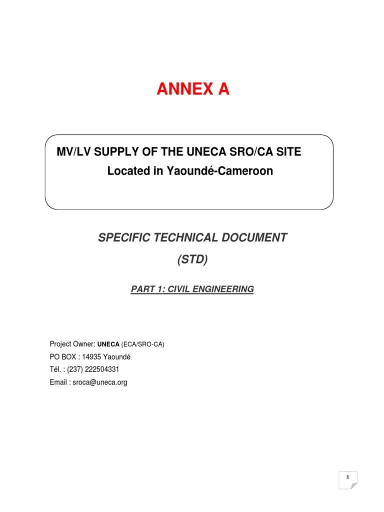 Annex B1 - SoW | PDF | Specification (Technical Standard) | General Contractor