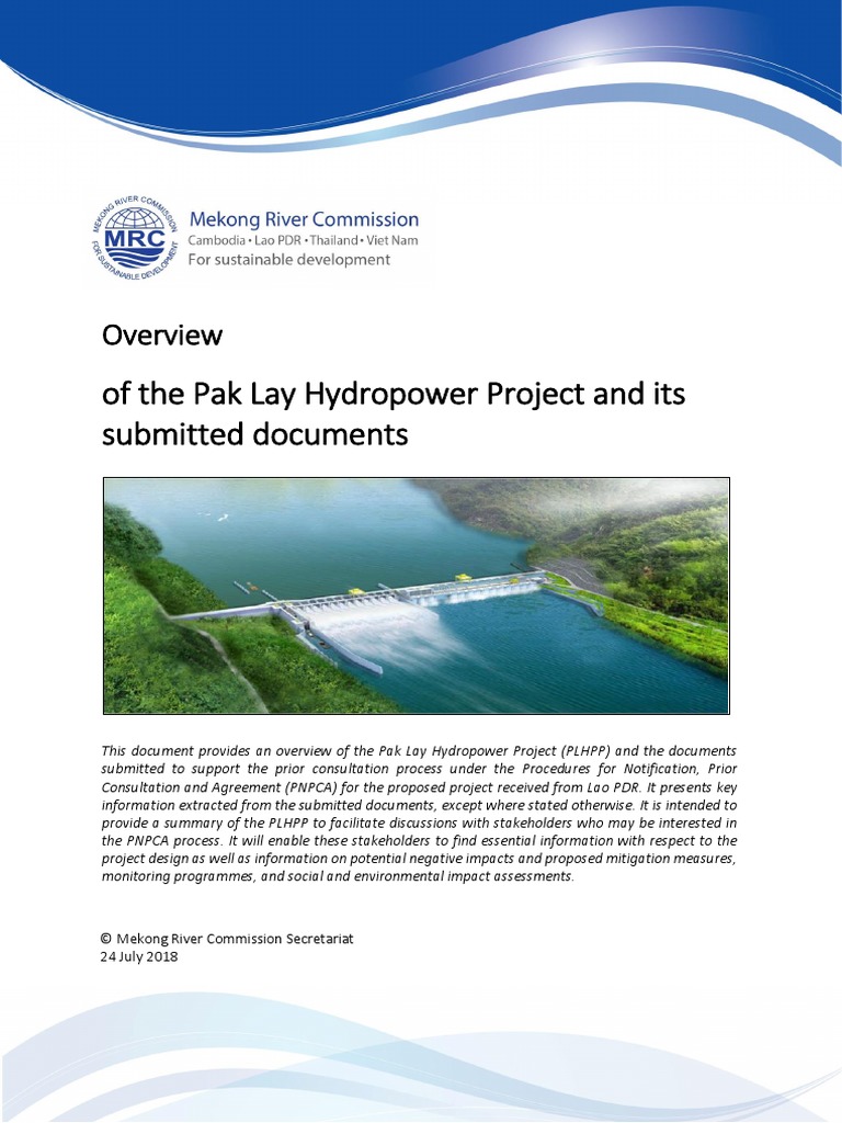 Of The Pak Lay Hydropower Project and Its Submitted Documents | PDF ...
