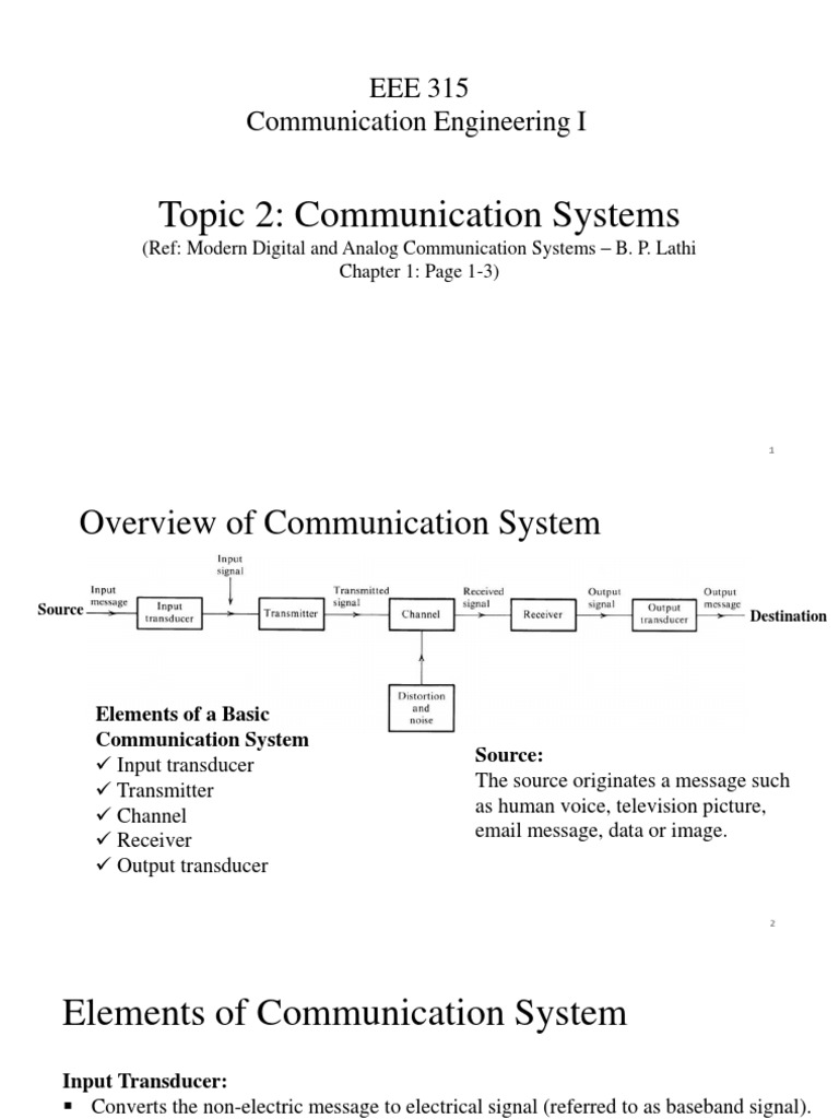 Lec2-Communication System | PDF | Communications System | Radio