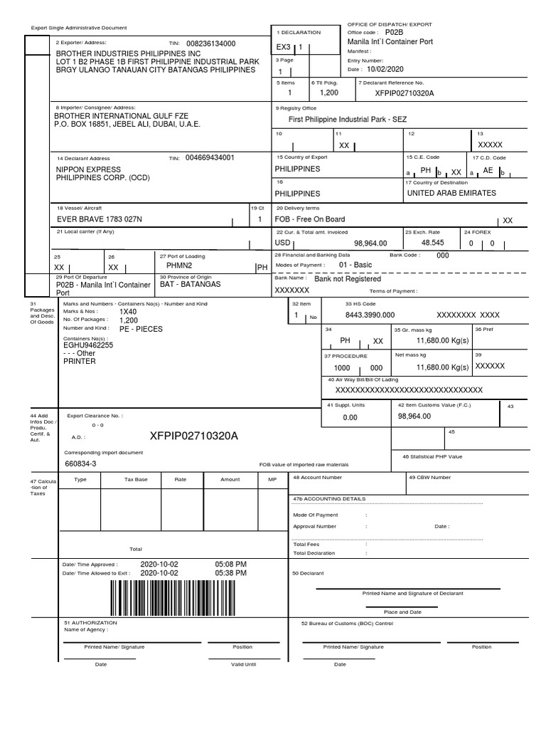Export Single Administrative Document | PDF | Trade | Economies