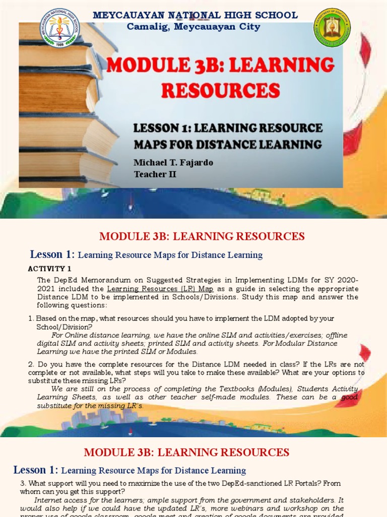 Output Presentation of Module 3B | PDF | Educational Assessment | Learning