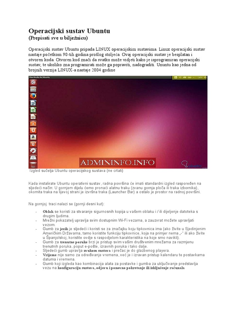 Operacijski Sustav Ubuntu | PDF